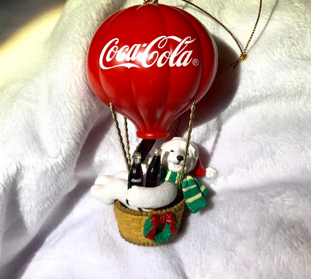 Collectable Coca Cola Christmas Polar Bear in Air Balloon Ornament - Etsy