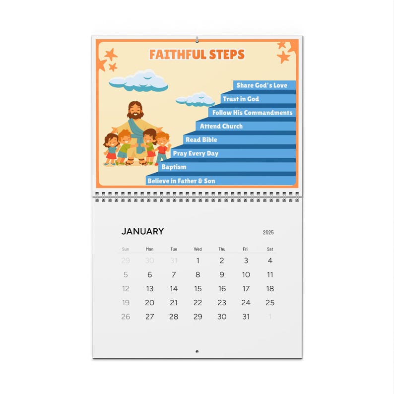 Growing in Faith: 2025 Bible Calendar for Kids - Etsy