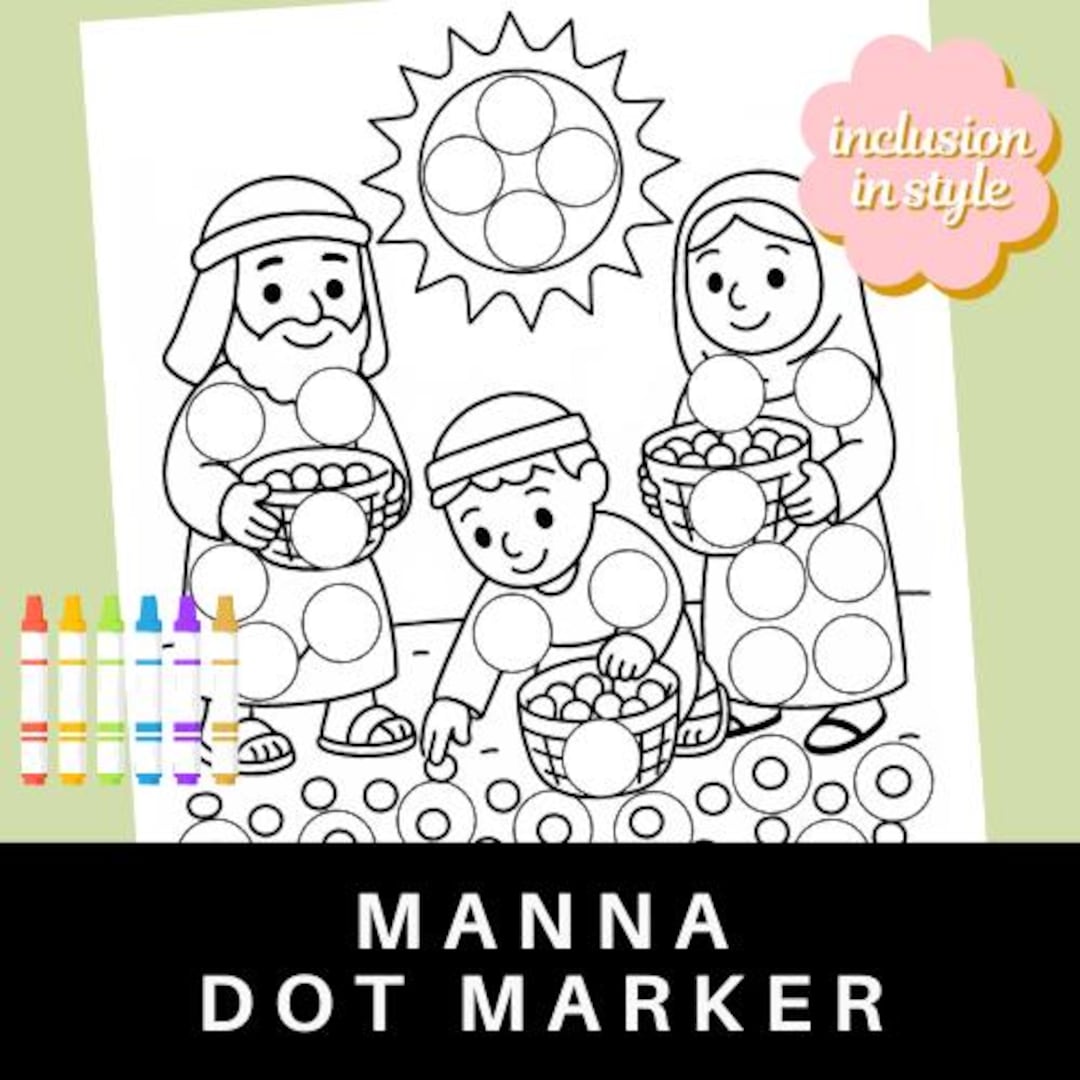 Manna From Heaven Dot Marker Bible Coloring Page | Exodus 16 Activity ...