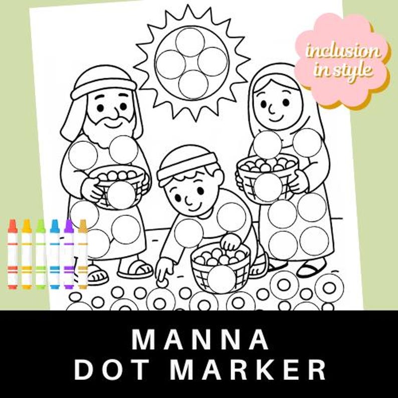 Manna From Heaven Dot Marker Bible Coloring Page | Exodus 16 Activity ...