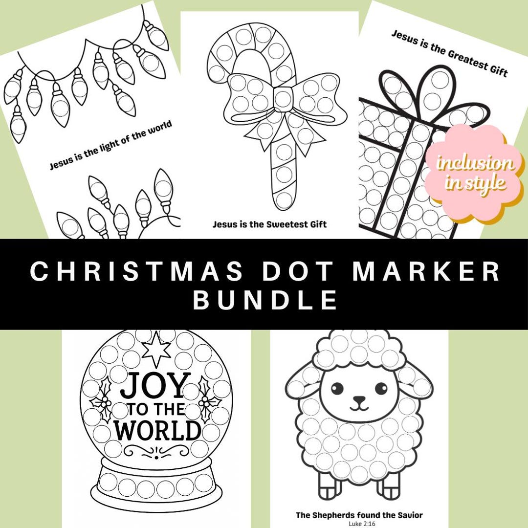 Nativity Story Dot Marker Coloring Pages Bundle | Christian Christmas ...