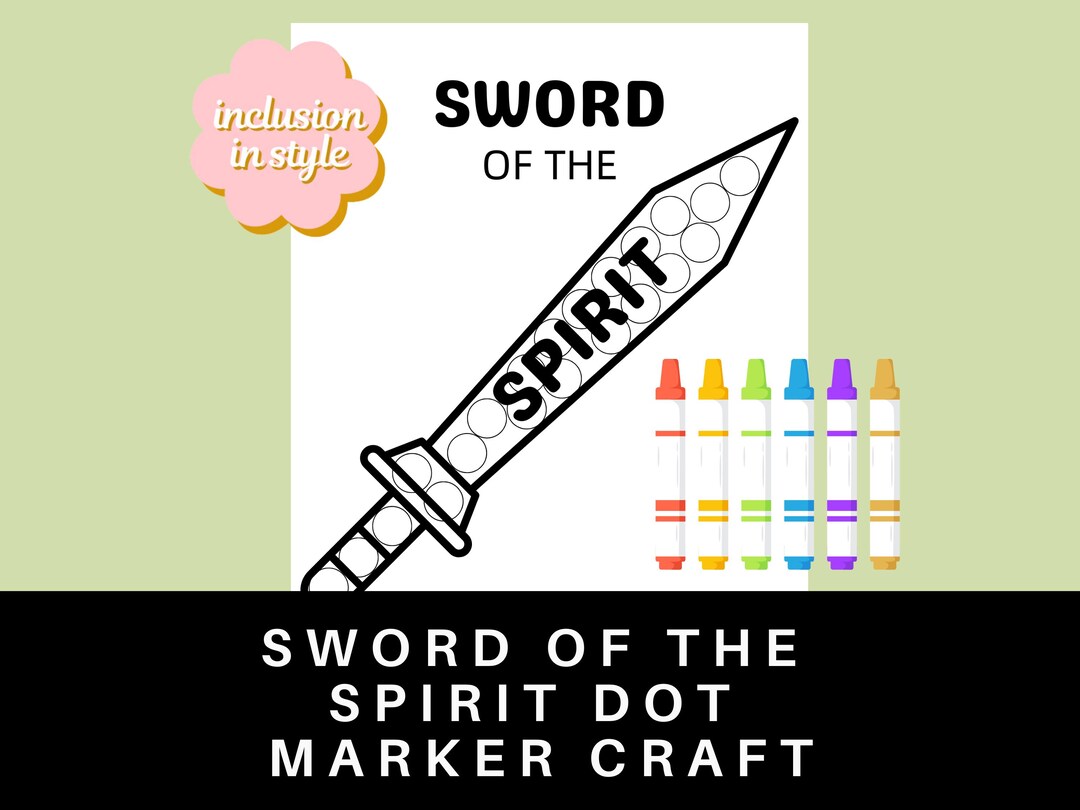 Sword of the Spirit Bible Dot Marker Sunday School Church Craft - Etsy