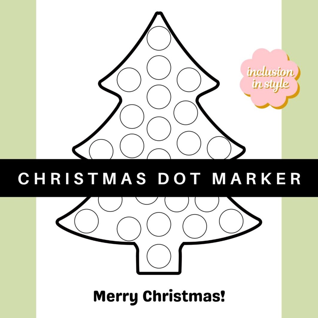 Christmas Tree Dot Marker Page | Holiday Coloring Activity - Etsy