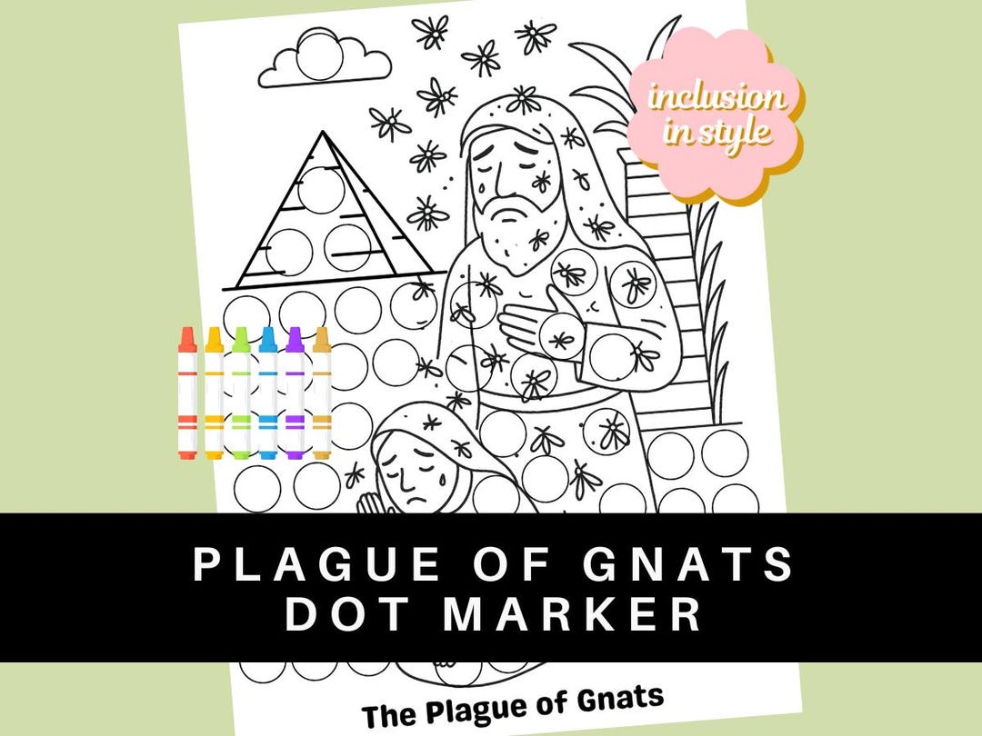 The Plague of Gnats Dot Marker Coloring Page | Bible Story of Moses ...