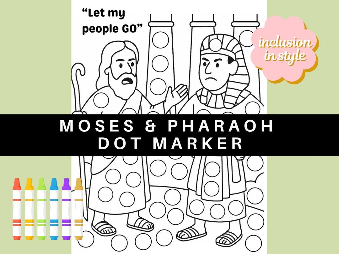 Moses and Pharaoh "let My People Go" Dot Marker Craft - Etsy