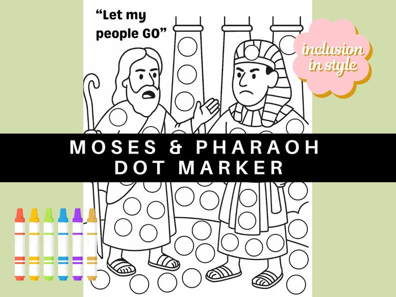 Moses and Pharaoh "let My People Go" Dot Marker Craft - Etsy