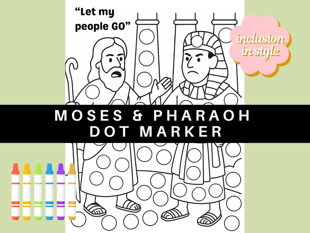 Moses and Pharaoh "let My People Go" Dot Marker Craft - Etsy