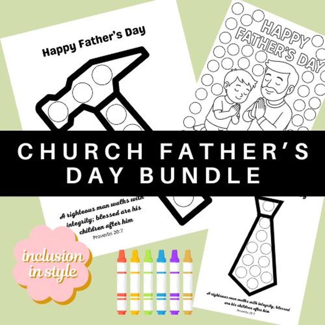 Church Father's Day Dot Marker Bundle - Etsy
