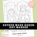 Esther Made Queen Dot Marker Craft Coloring Page | Bible Story Activity ...