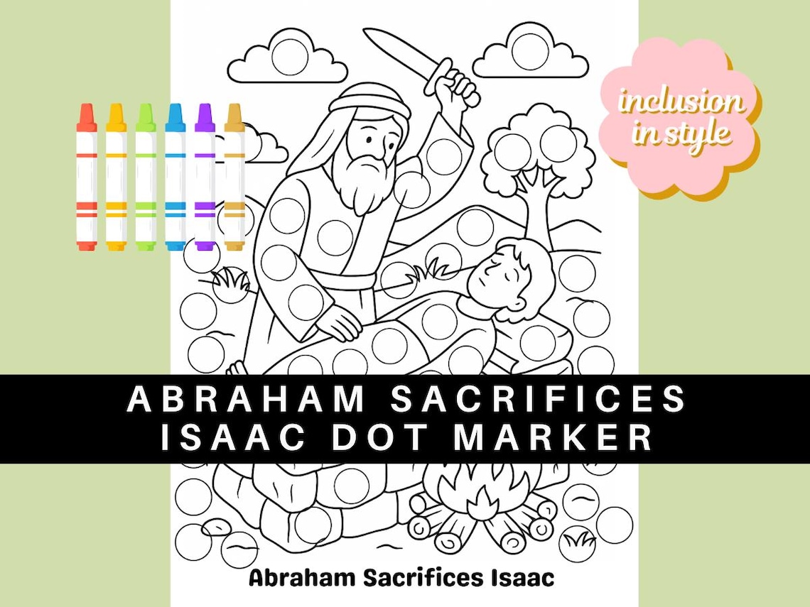 Abraham Sacrifices Isaac Dot Marker Page | Bible Story Activity - Etsy