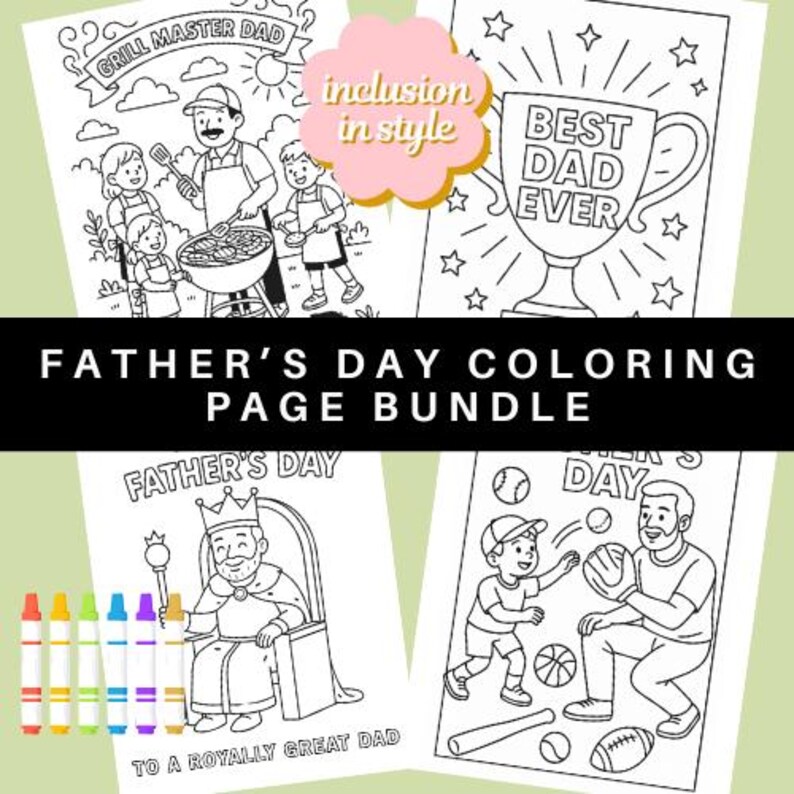 Father's Day Coloring Page Bundle - Etsy