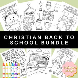 God is With Us School Bus | Back to School Coloring Page - Etsy