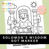 Printable Wisdom of Solomon Coloring Spinner Wheel, Wise King Solomon ...