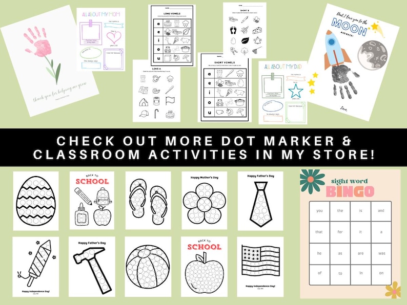 Father’s Day Tools Theme Dot Marker Coloring Page - Etsy