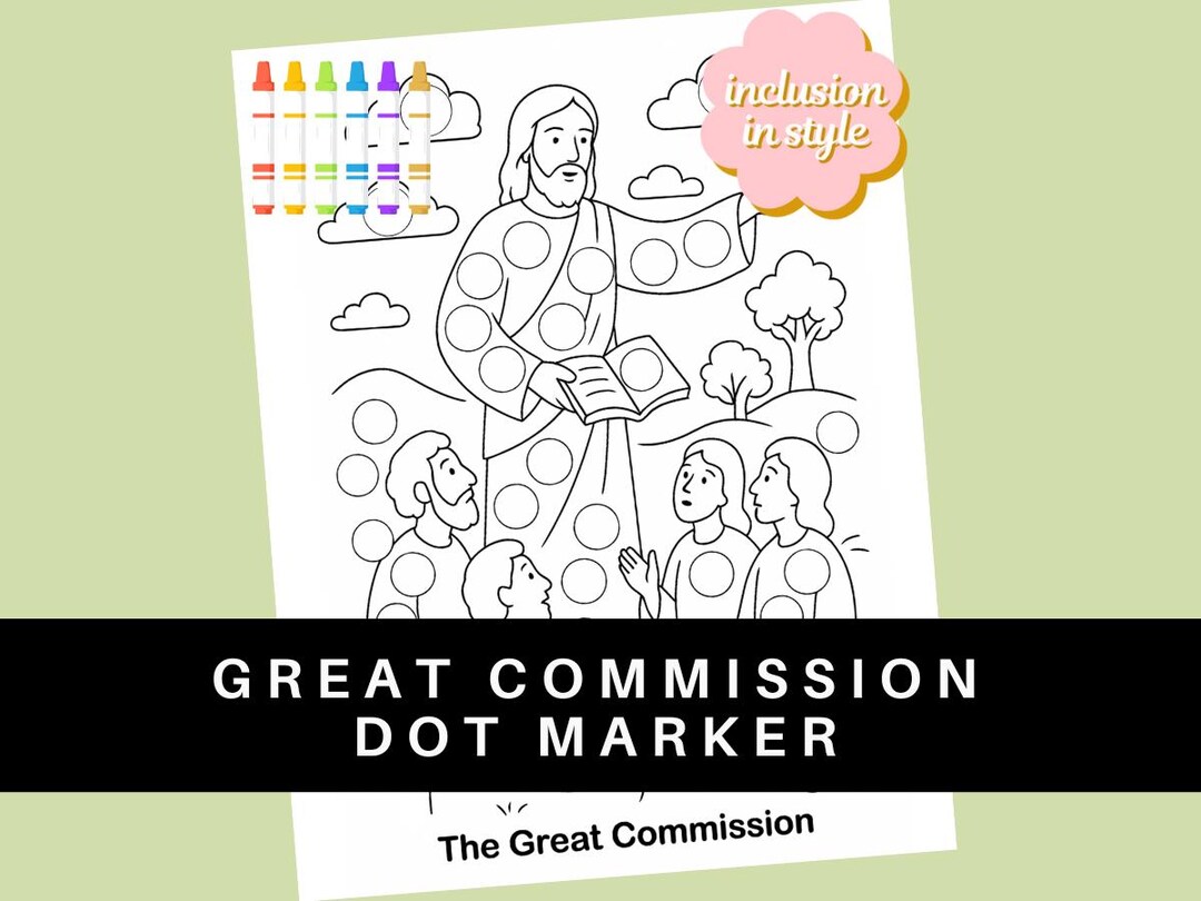 The Great Commission | Dot Marker Bible Activity - Etsy