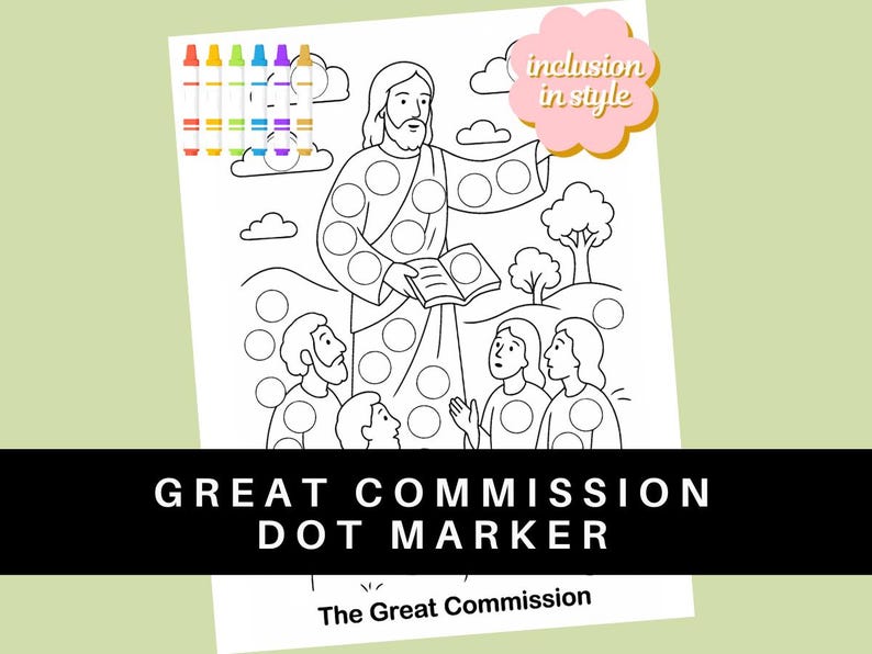 The Great Commission | Dot Marker Bible Activity - Etsy