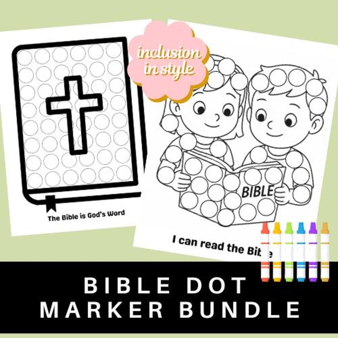 Bible Dot Marker Coloring Pages Bundle | I Can Read the Bible + the ...