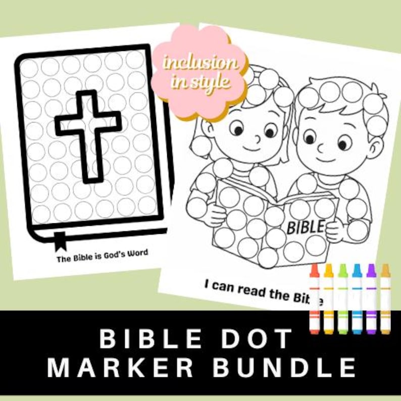 Bible Dot Marker Coloring Pages Bundle | I Can Read the Bible + the ...