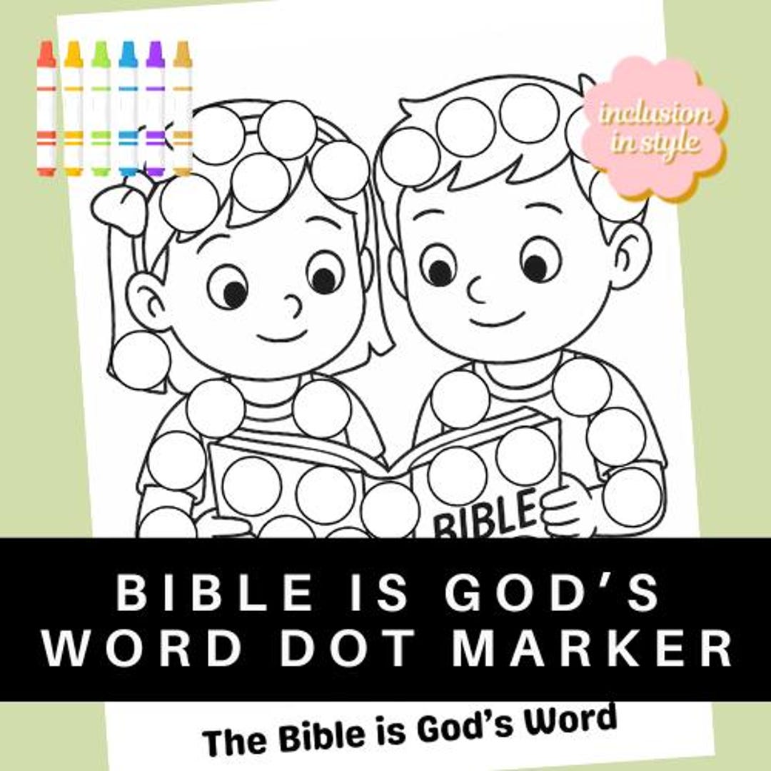 Dot Marker Bible Coloring Page | the Bible is God's Word | Bible for ...