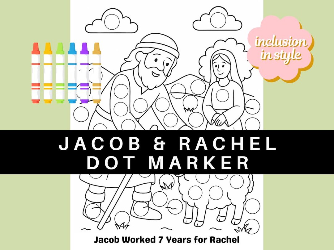 Jacob Worked 7 Years for Rachel Dot Marker Page | Bible Story Activity ...