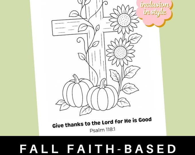 Thanksgiving Coloring Page “oh Give Thanks to the Lord!” Printable ...