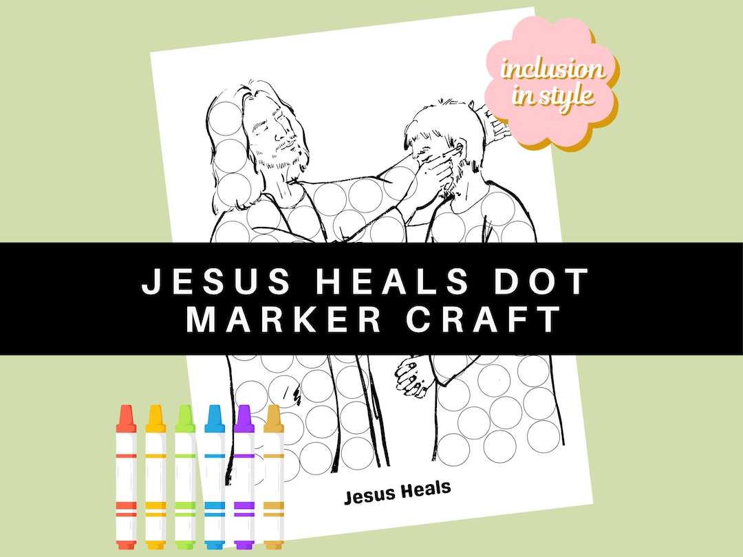 Jesus Heals Dot Marker Bible Sunday School Church Craft - Etsy