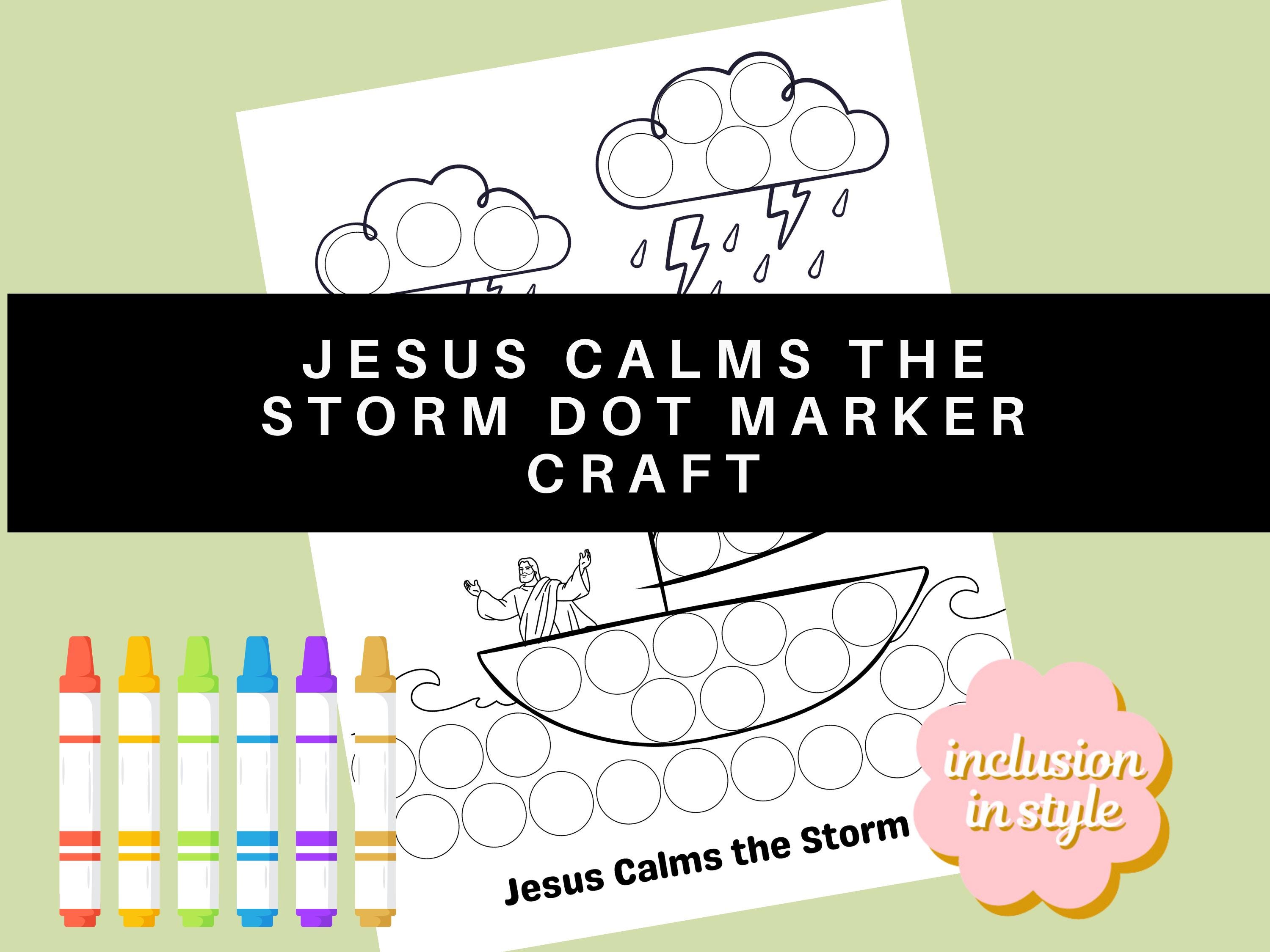 Jesus Calms the Storm Bible Dot Marker Sunday School Church Craft - Etsy
