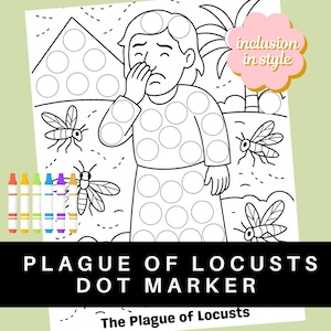 The Plague of Locusts Dot Marker Coloring Page | Bible Story of Moses ...