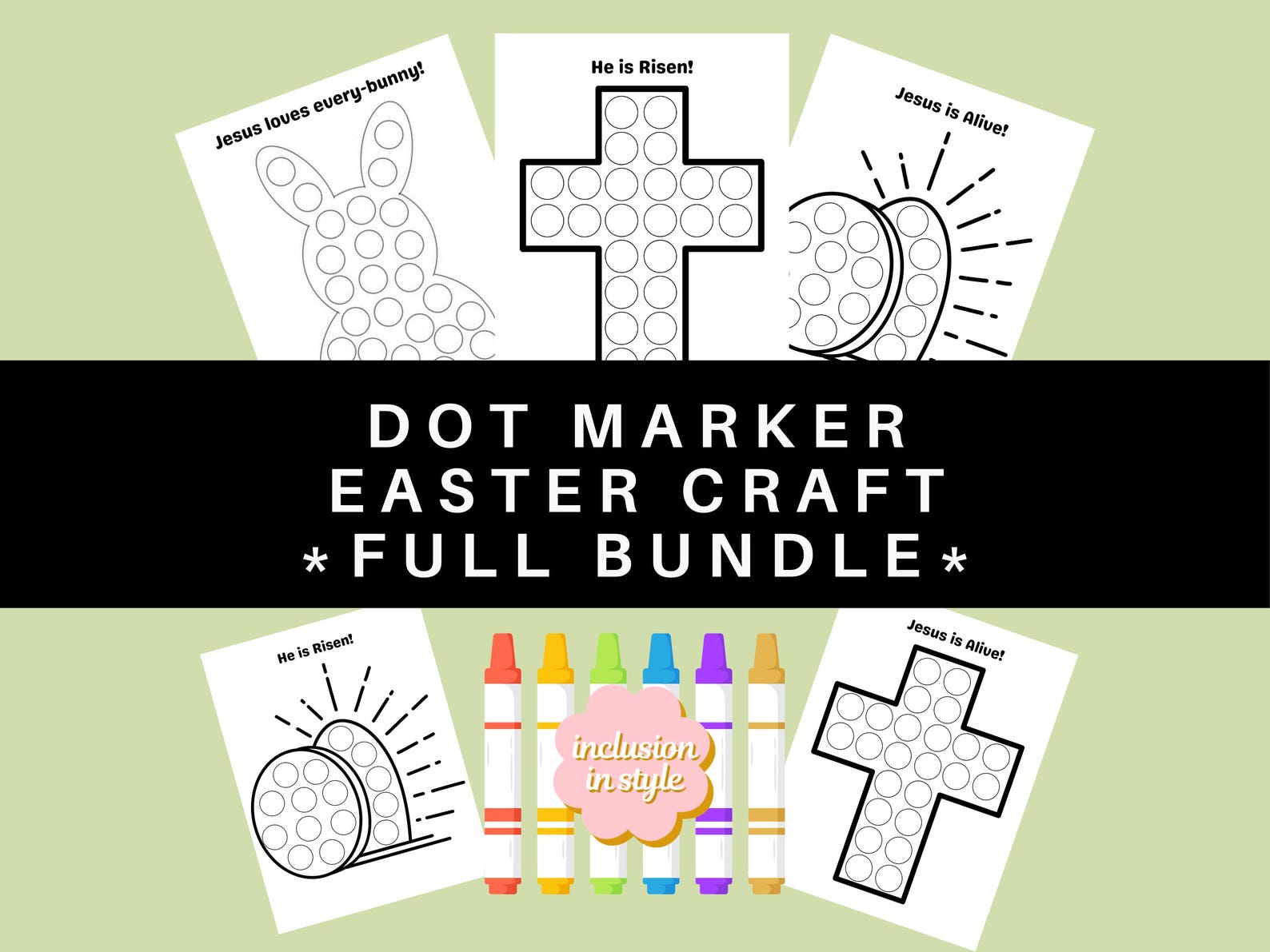 Easter Dot Marker Bundle | Cross, Empty Tomb & Jesus Loves Every-bunny ...