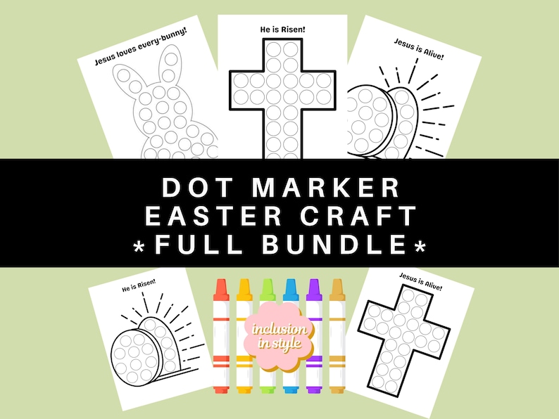 Easter Dot Marker Bundle | Cross, Empty Tomb & Jesus Loves Every-bunny ...