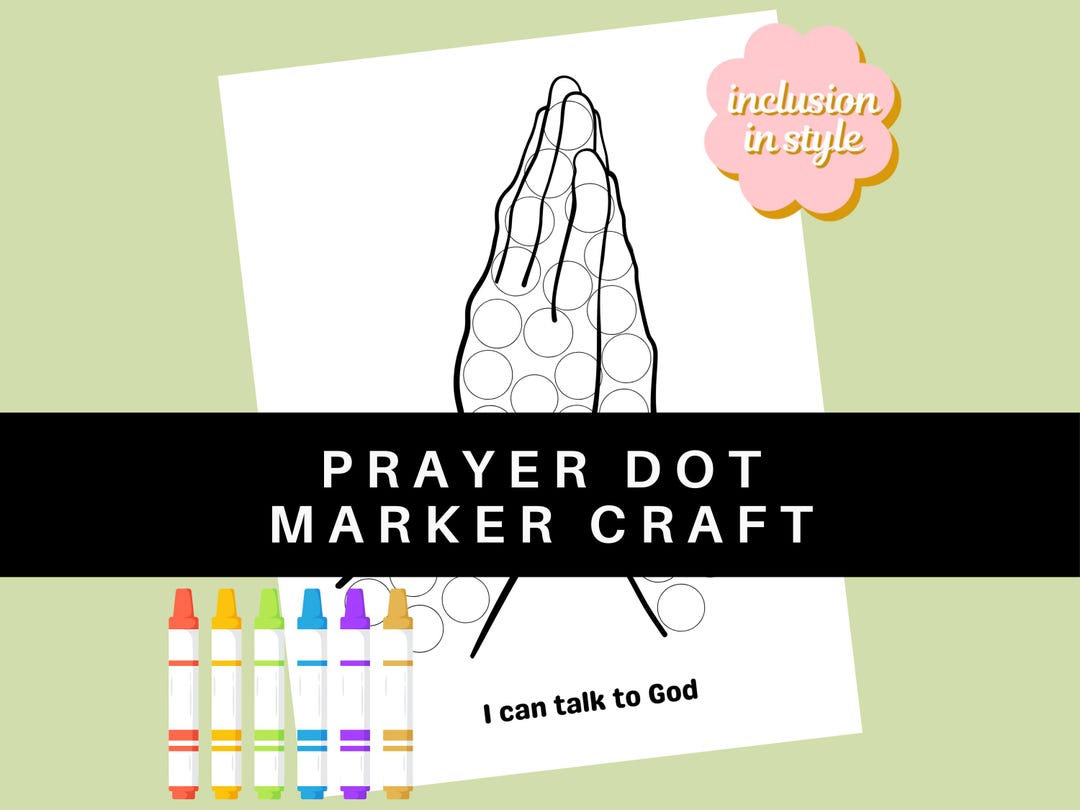 Prayer Bible Dot Marker Sunday School Church Craft - Etsy