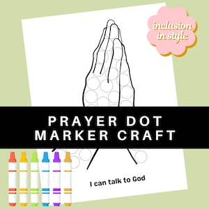 Prayer Bible Dot Marker Sunday School Church Craft - Etsy