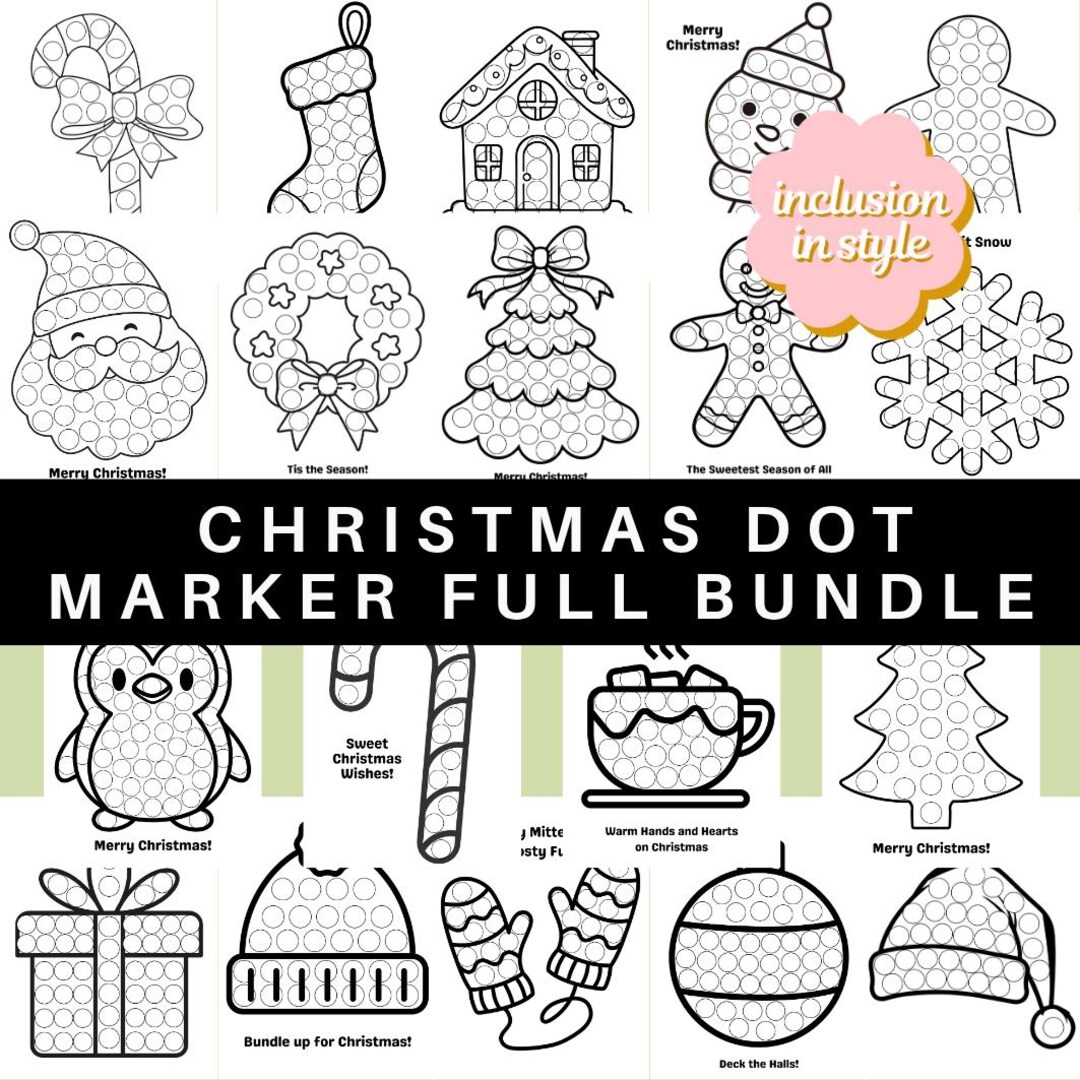 Christmas Dot Marker Mega Bundle | 19 Fun Holiday Coloring Pages for ...
