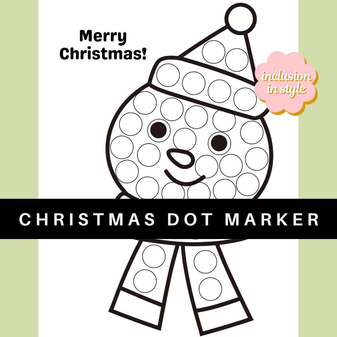 Merry Christmas Dot Marker Page | Frosty the Snowman Coloring Activity ...