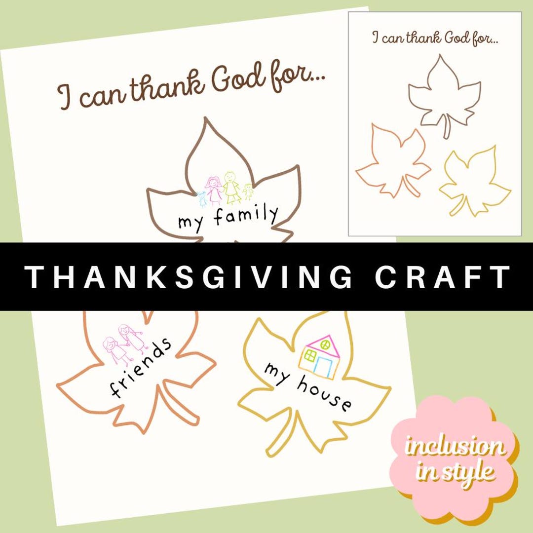 Thanksgiving "i Can Thank God" Fill in the Blank Sunday School Church ...