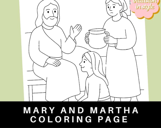 Mary and Martha, Martha and Mary Jesus, Preschool Bible Activities ...