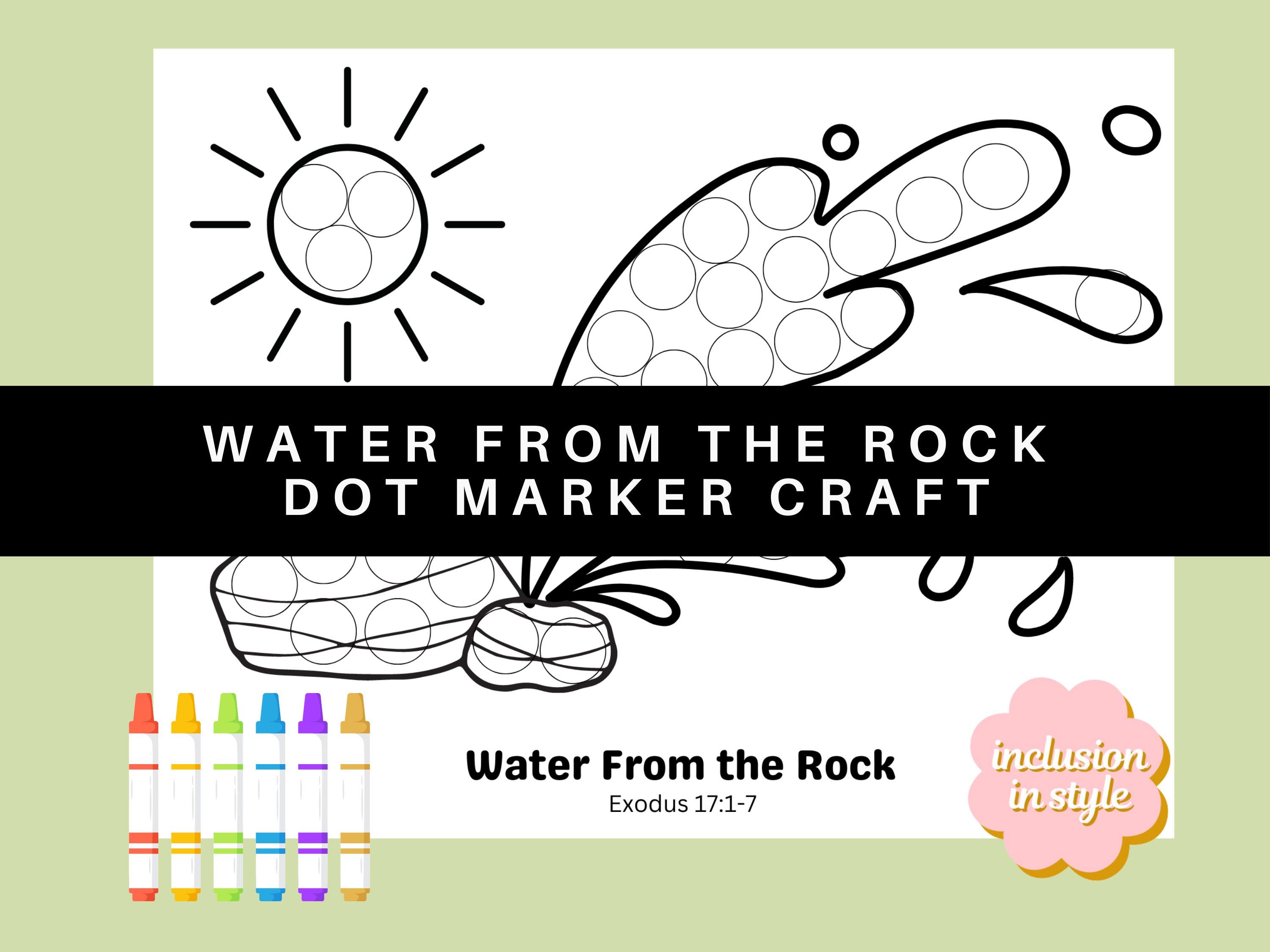 Water From the Rock Bible Dot Marker Sunday School Church Craft - Etsy