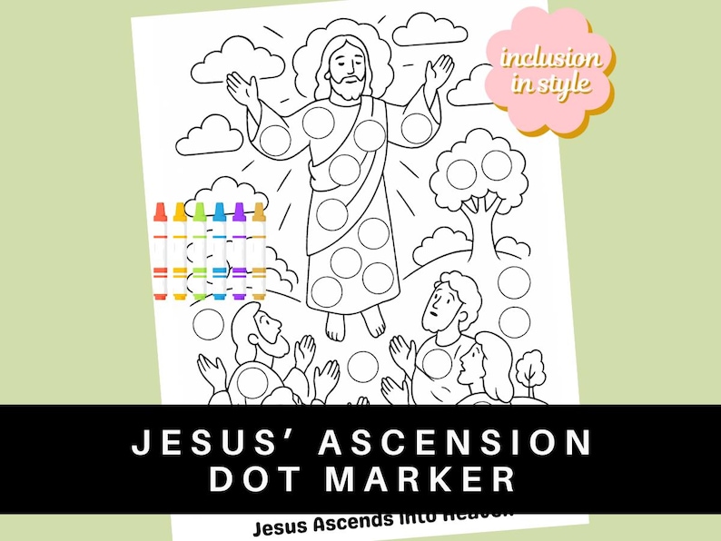 Jesus’ Ascension | Dot Marker Bible Activity - Etsy