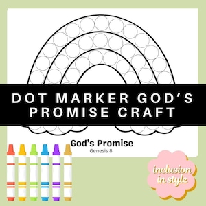 Rainbow God's Promise Bible Dot Marker Sunday School Church Craft - Etsy