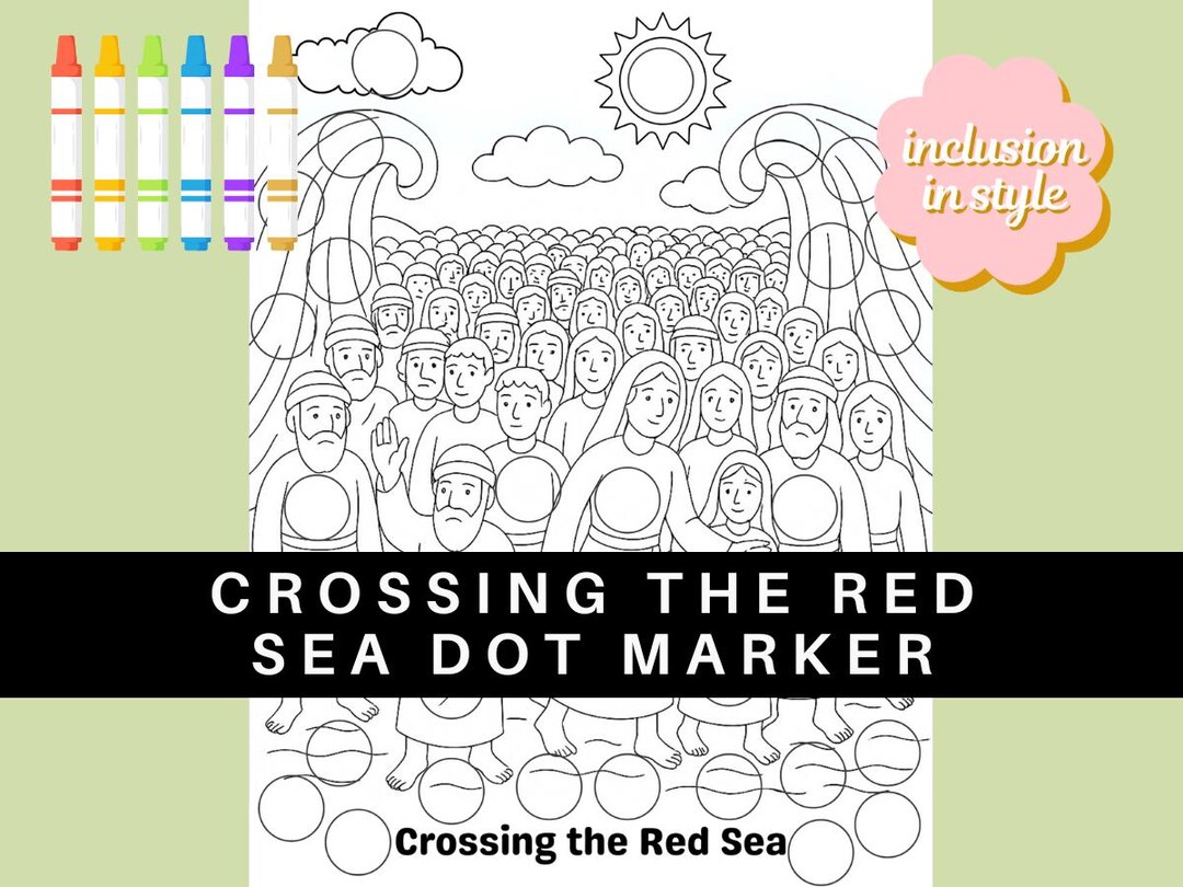 Crossing the Red Sea Dot Marker Page | Moses & the Israelites | Bible ...