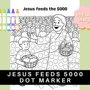 Jesus Feeds the 5000 Dot Marker Craft | Bible Story Activity for Kids ...