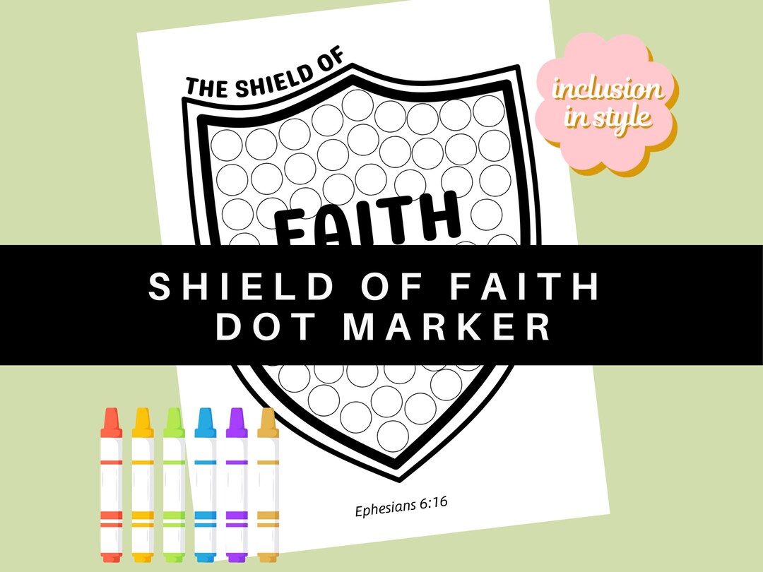 Shield of Faith Bible Dot Marker Sunday School Church Craft - Etsy