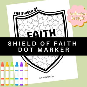 Shield of Faith Bible Dot Marker Sunday School Church Craft - Etsy