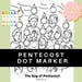 Day of Pentecost Dot Marker Coloring Page | Acts 2 Bible Story Activity ...