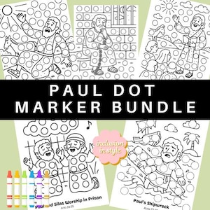 Paul Dot Marker BUNDLE | Bible Story Activity Pages - Etsy