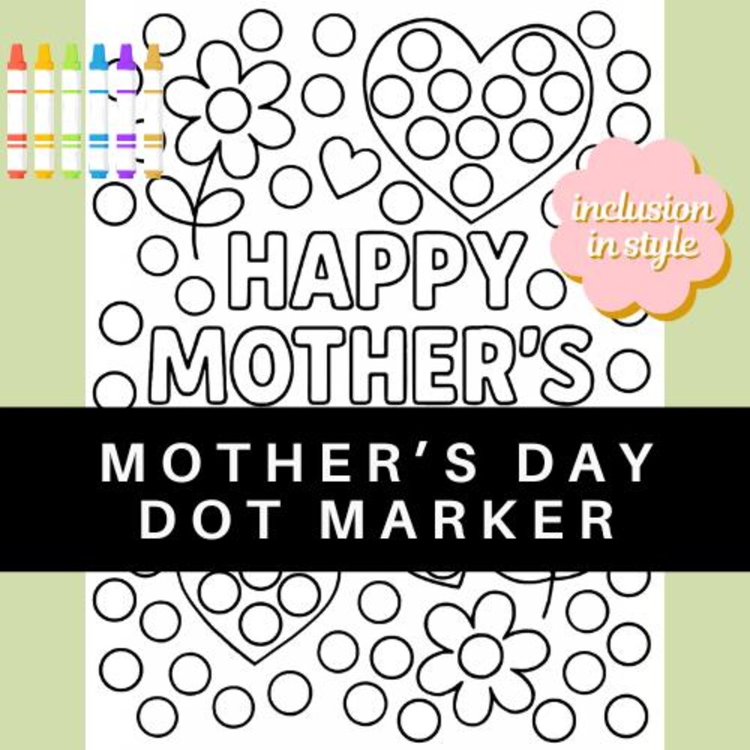 Mother's Day Dot Marker Craft - Etsy