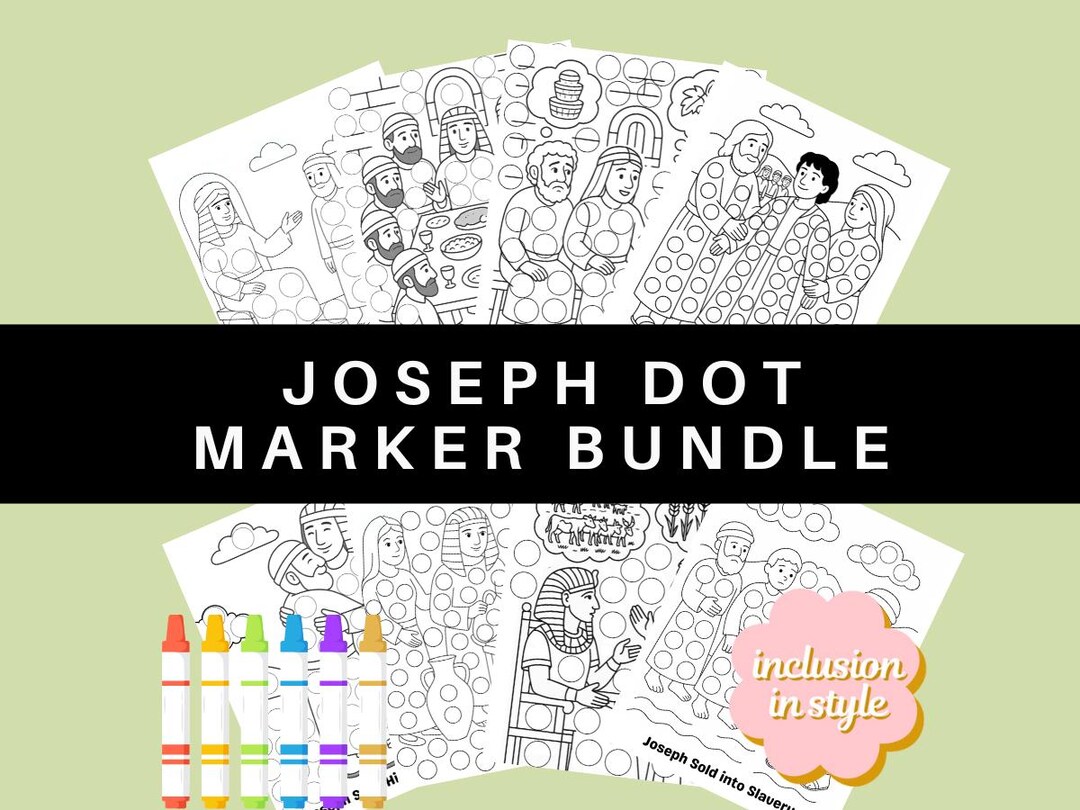 Joseph Bible Story Dot Marker Coloring Pages Bundle - Etsy