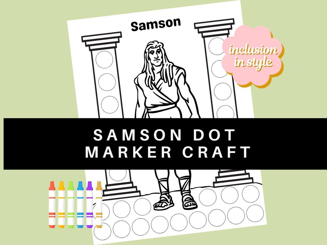 Samson Sunday School Church Bible Dot Marker Craft - Etsy