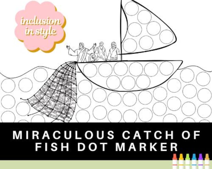 Miracles of Jesus for Preschool, A Miracle Catch of Fish, Printable ...
