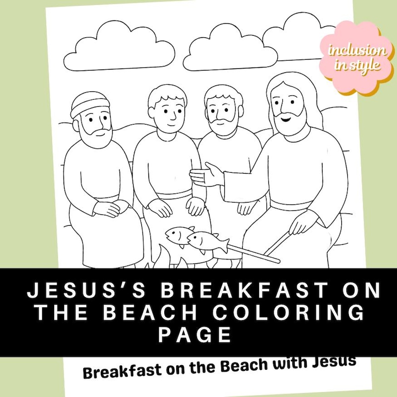Breakfast on the Beach With Jesus Craft - Etsy